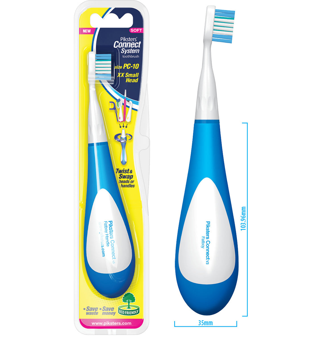 Piksters Fatboy Toothbrush | Limited Dexterity Toothbrush – Angle House ...
